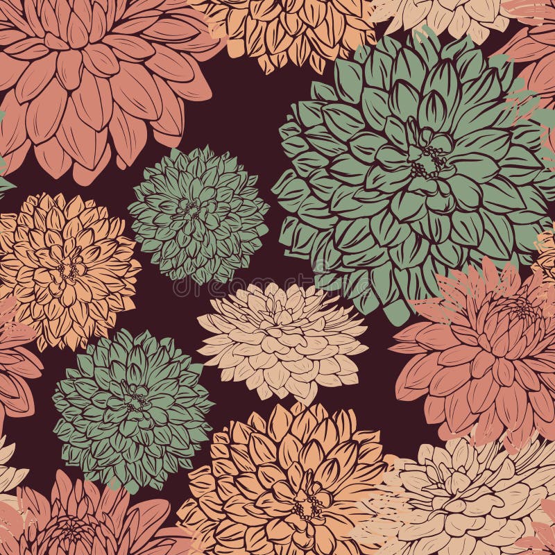 Flora Abstract Seamless Design Stock Vector - Illustration of template ...