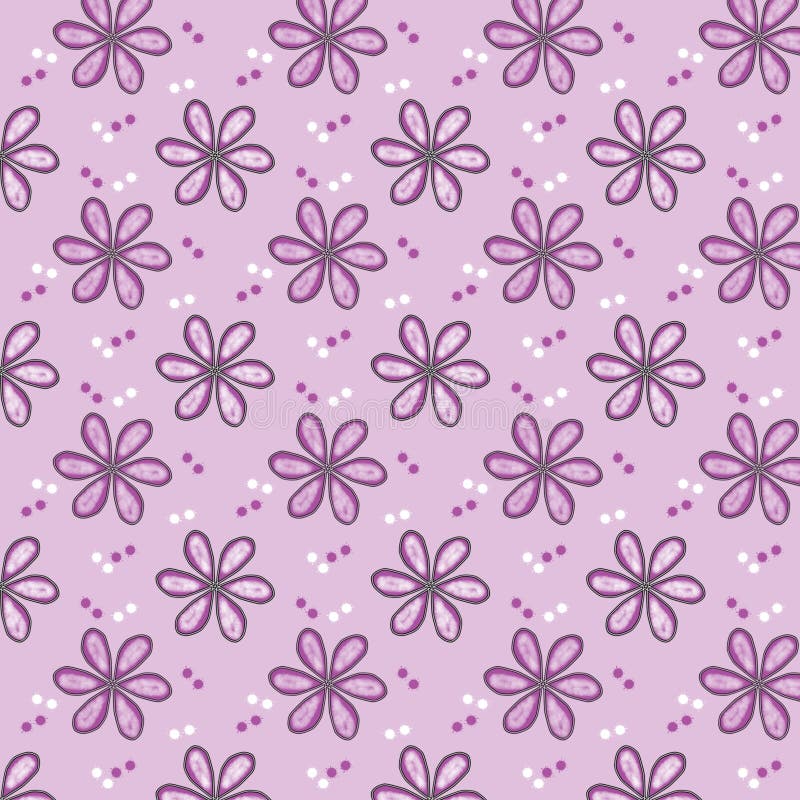 Flora Seamless Pattern Pink Wallpaper Flower Pattern Stock Illustration ...