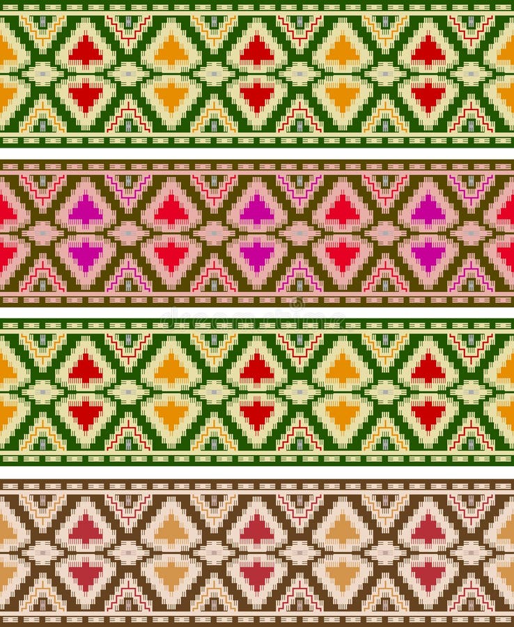 Abstract Border Batik Design Background Stock Image - Image of ...