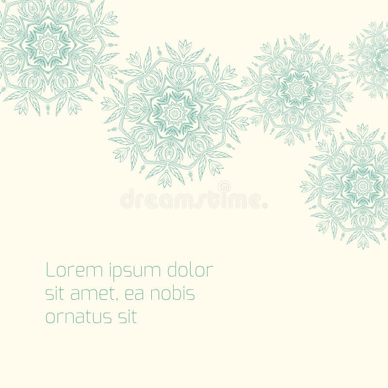 Floral Abstract Ornament Vector Illustration Stock Vector ...