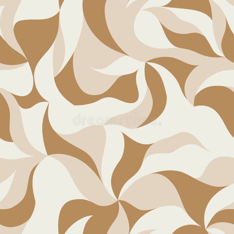 Floral Abstract Seamless Background for Textile. Swirling Waves Pattern ...