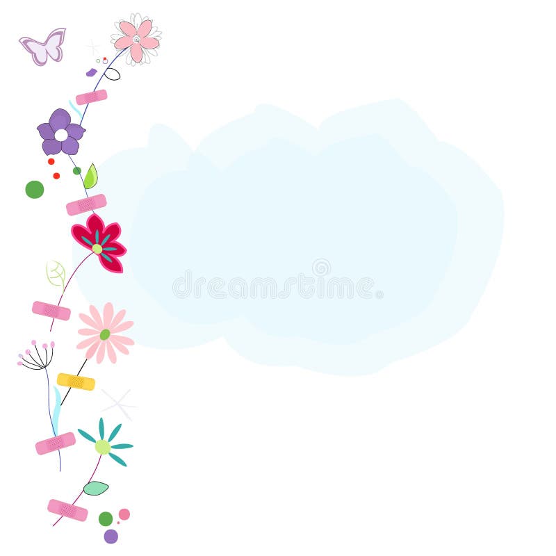 Floral Abstract Spring Flowers Greeting Card Stock Vector ...