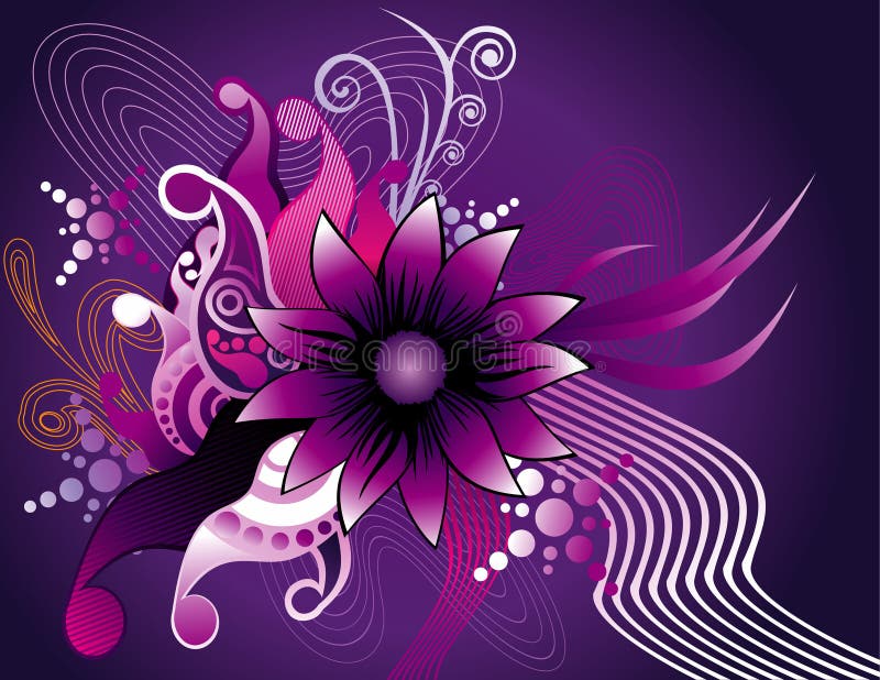 Floral abstract vector stock vector. Illustration of young - 6451880
