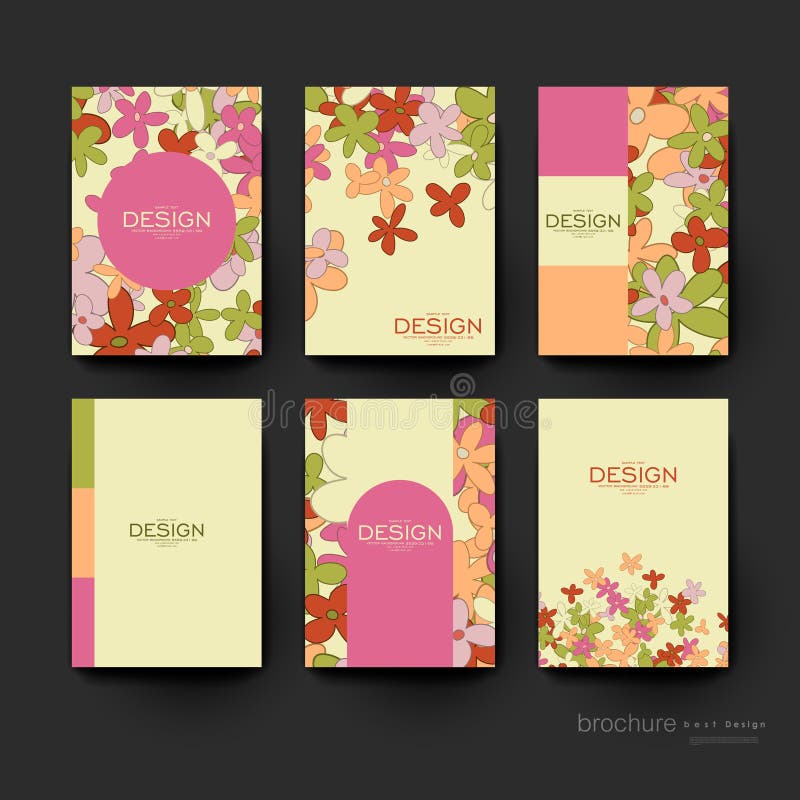 Floral Abstract Vector Brochure Template. Flyer Stock Vector ...