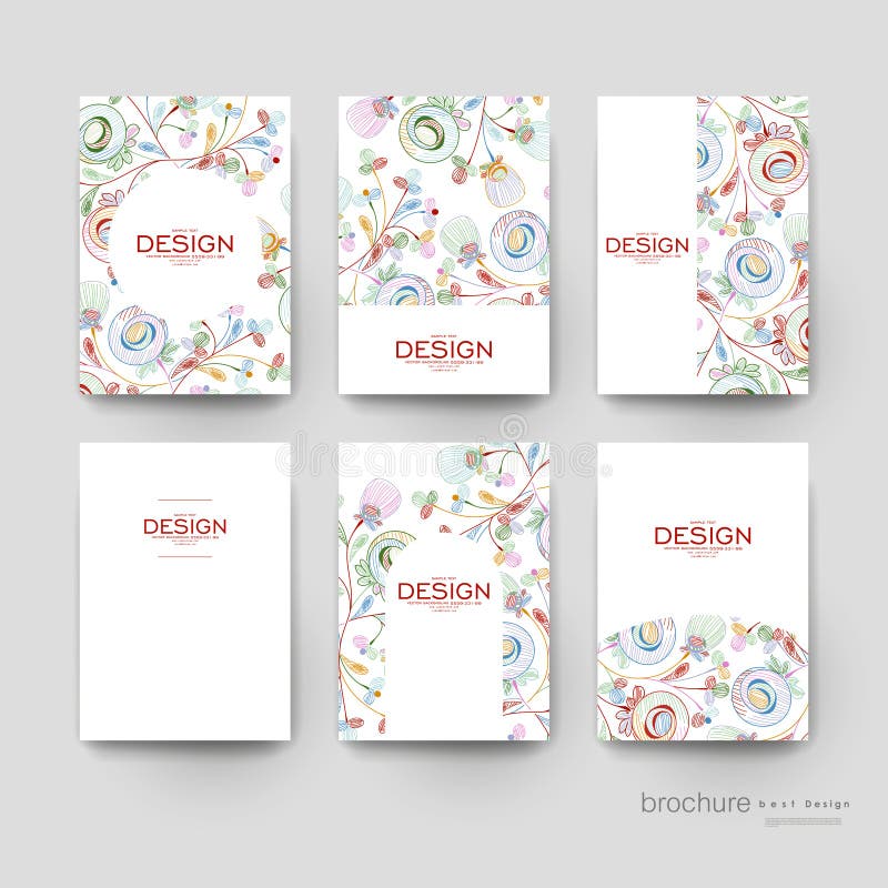 Floral Abstract Vector Brochure Template. Flyer Layout Stock Vector ...