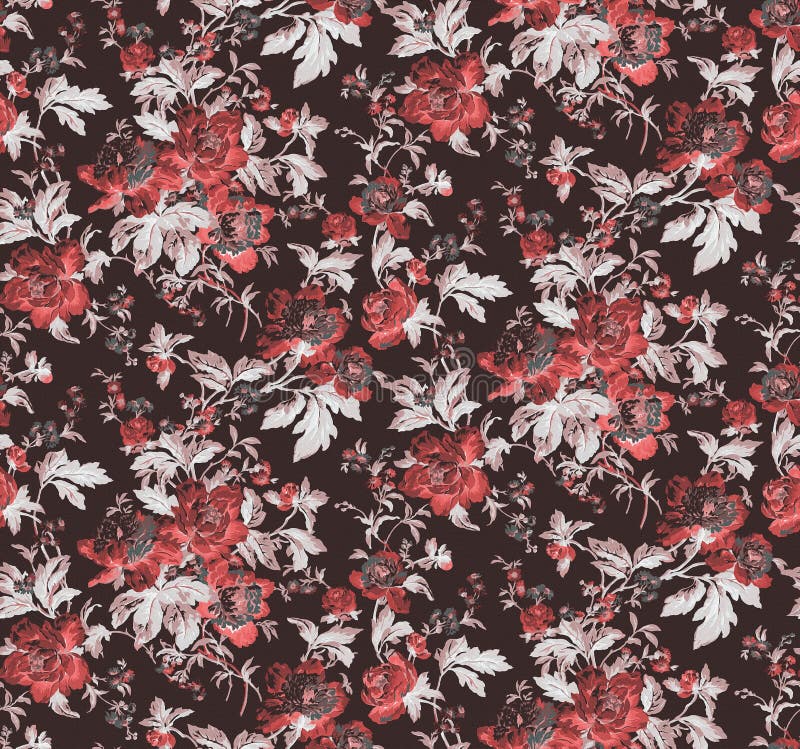 2032615961 Flower Allover Pattern with Digital Background Stock Photo ...