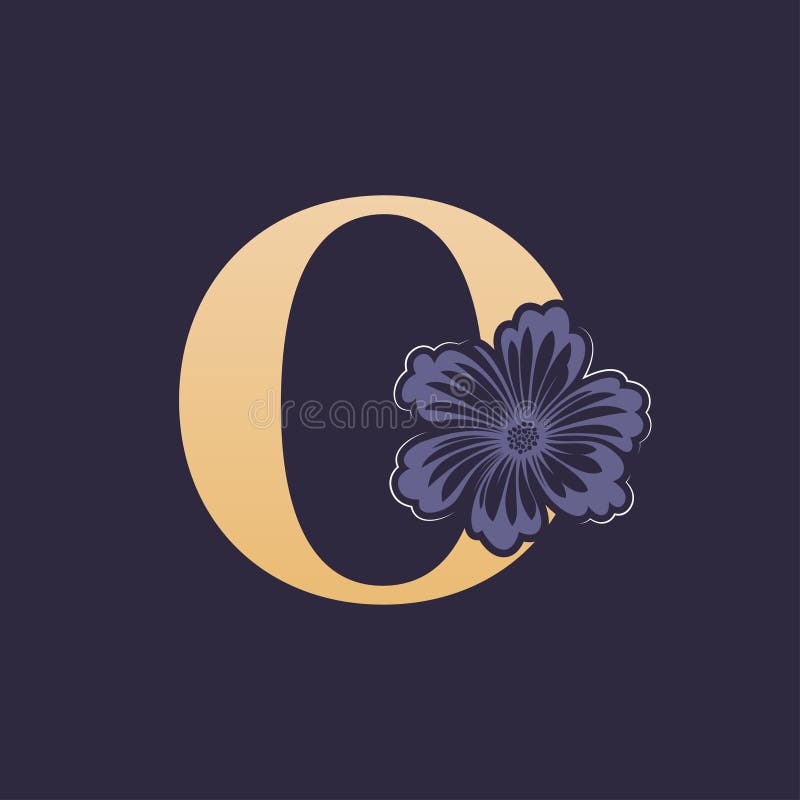 Floral Alphabet O Logo with Flower. Initial Letter O Logo Template ...