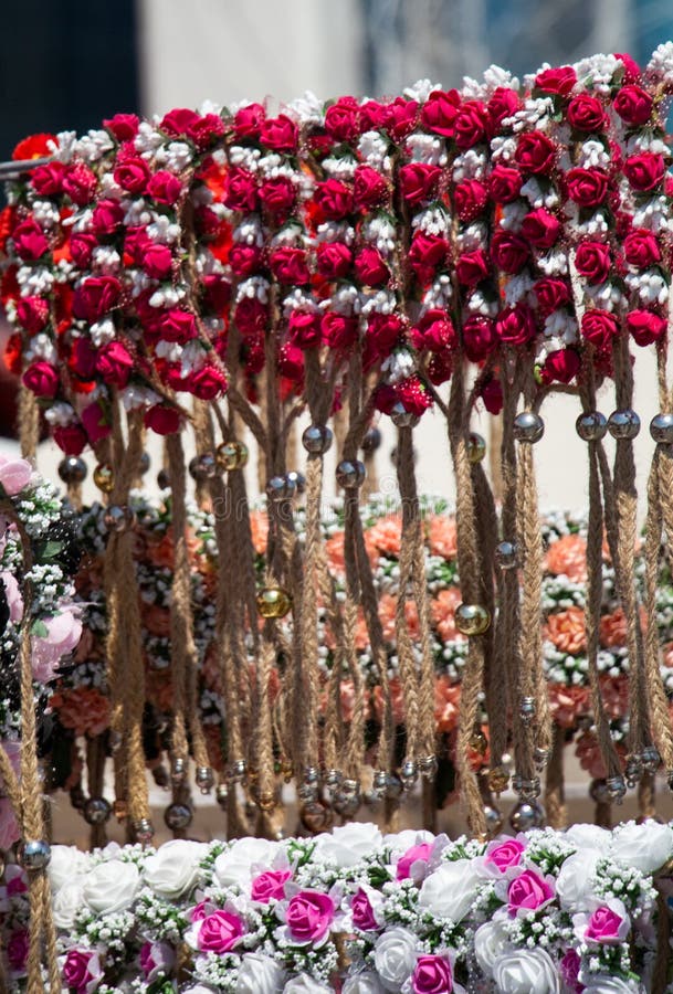 Floral Art Made of Artificial Flowers in View Stock Photo - Image of ...