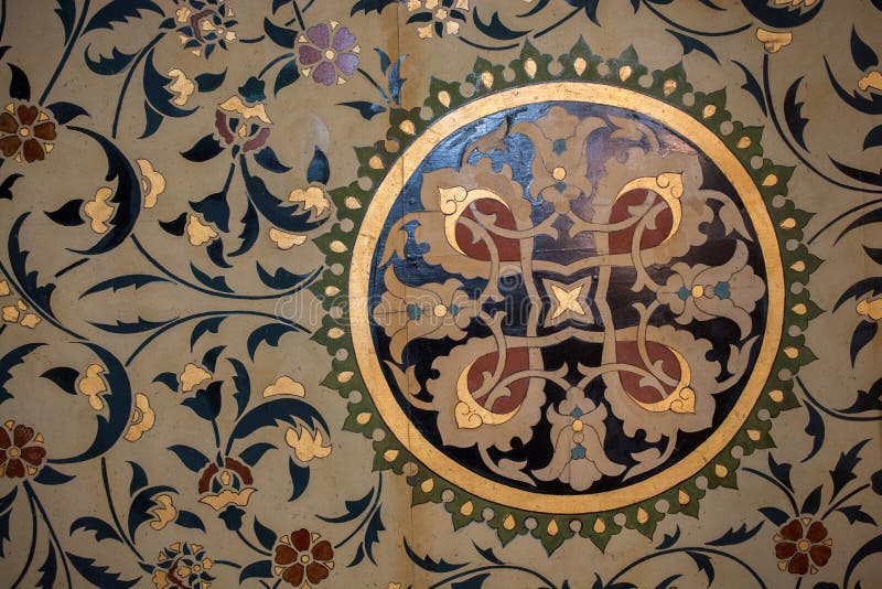 Floral Art Pattern Example of the Ottoman Time Stock Image - Image of ...
