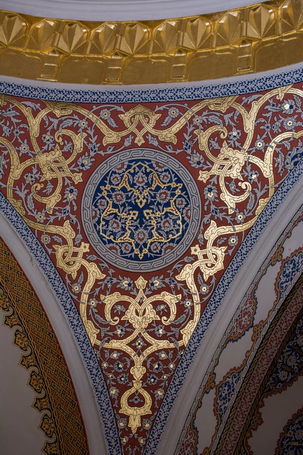 Floral Art Pattern Example of Ottoman Time Stock Image - Image of ...