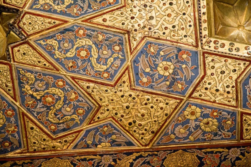 Floral Art Pattern Example of Ottoman Time Stock Photo - Image of inlay ...