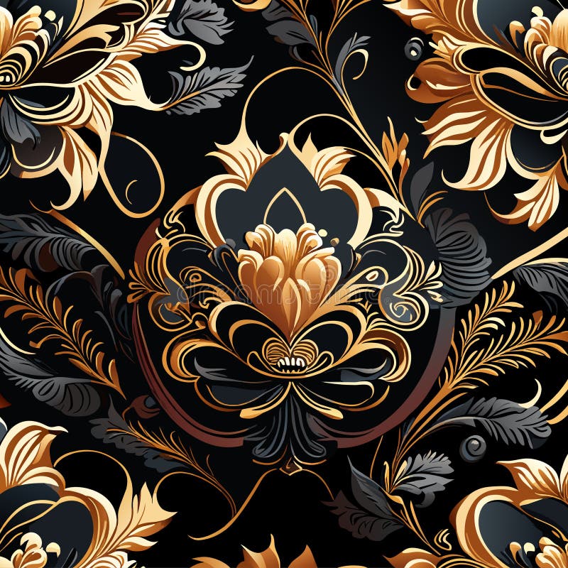 Floral Arts Pattern Design Seamless Illustion Background_060 Stock ...