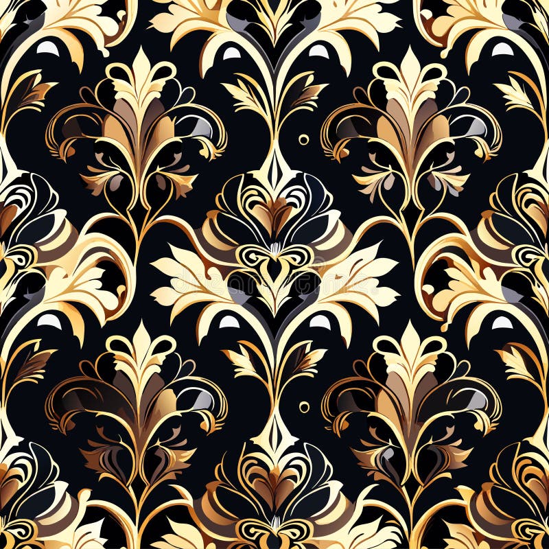 Floral Arts Pattern Design Seamless Illustion Background_010 Stock ...