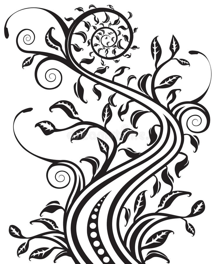 Floral B W Stock Illustrations – 215 Floral B W Stock Illustrations ...