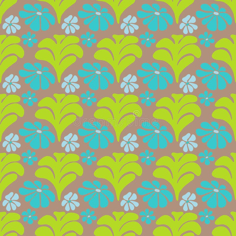 Floral Pattern Design, Flower and Leaves Mosaic Pattern, Tiled Motif ...