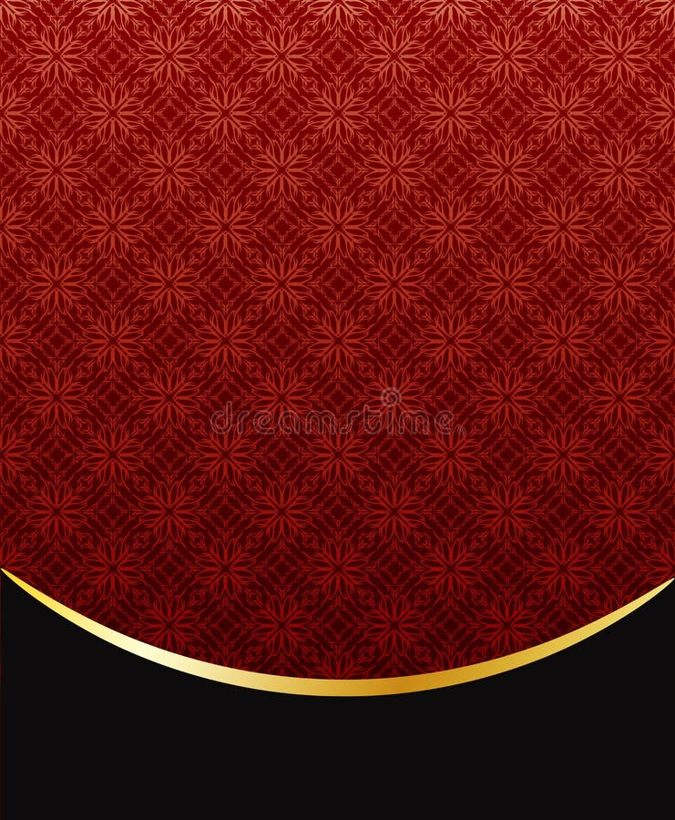 Red Gold Lace Background stock vector. Illustration of line - 4415112