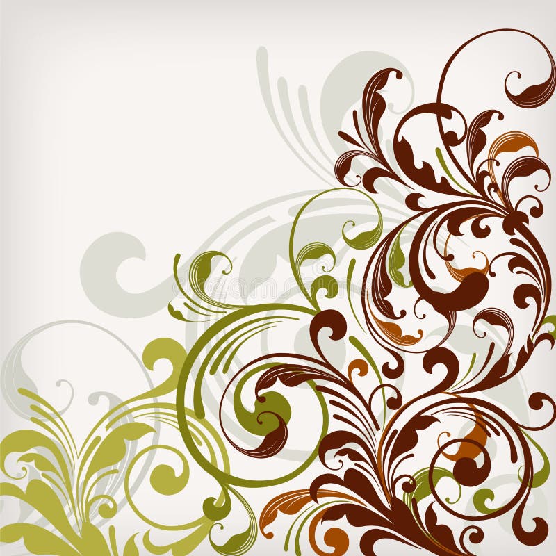 Abstract Floral Curve stock vector. Illustration of floral - 15529581