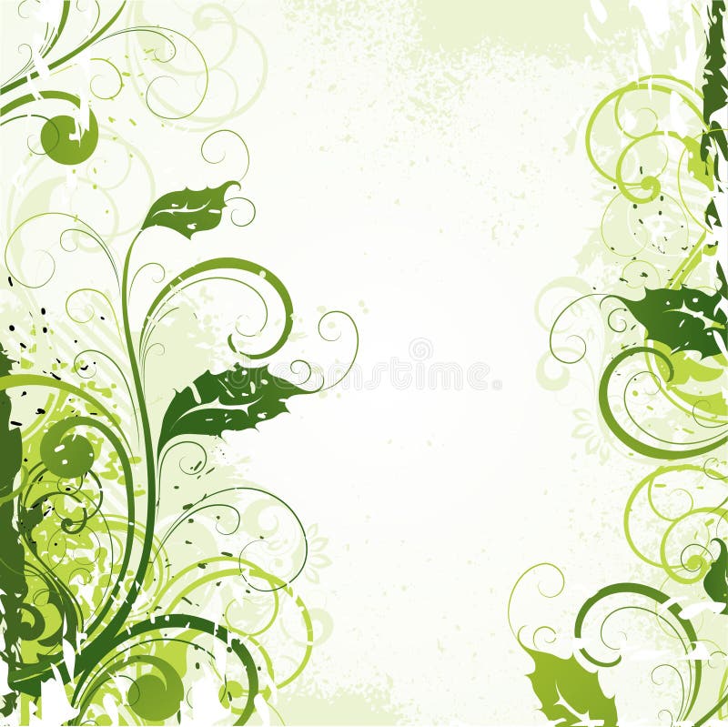 Floral background stock vector. Illustration of vine, greenish - 9667149