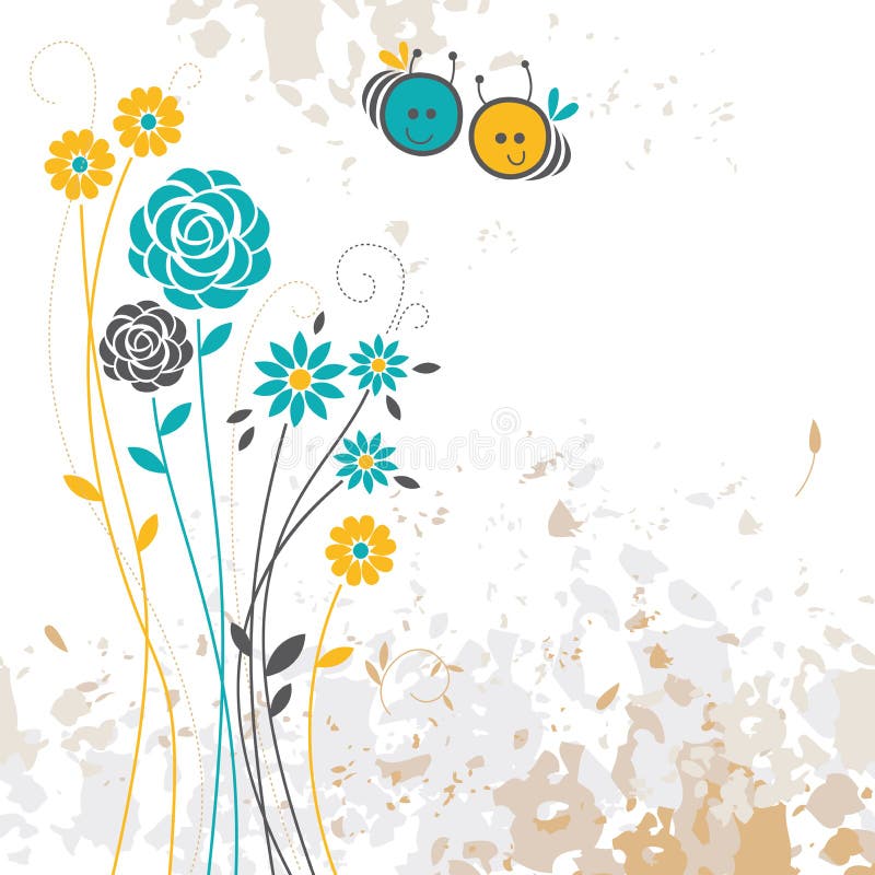 Buzzing Bee Background Stock Illustrations – 340 Buzzing Bee Background ...