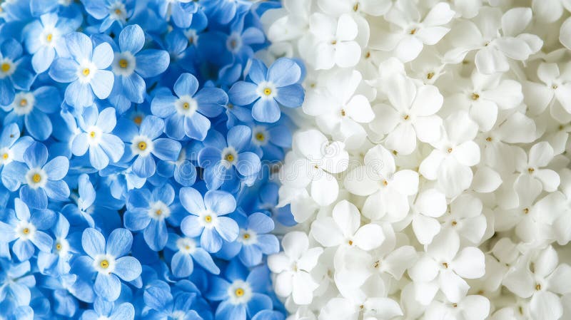 Floral Background with Blue and White Flowers of Forget-me-nots. Stock ...