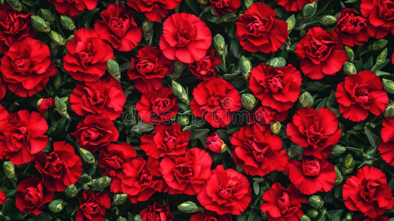 Floral Background with Bright Carnation Flowers. Stock Illustration ...