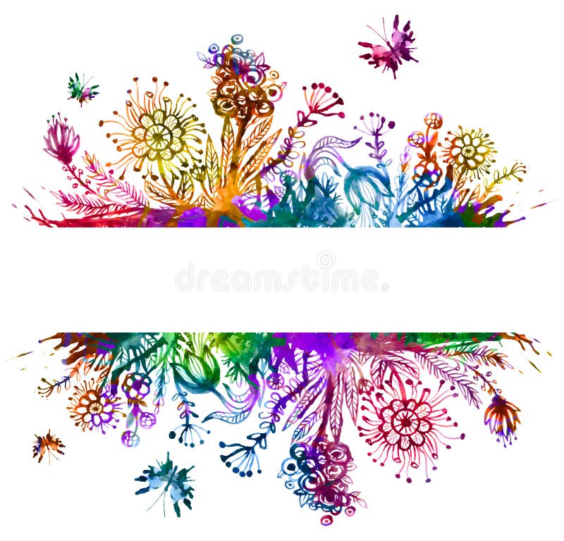 Floral Background. Colorful Flower Card. Eps10. Stock Illustration ...