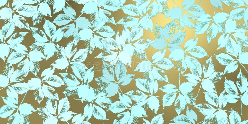 Floral Background with Cool Leaf Silhouette Stock Illustration ...