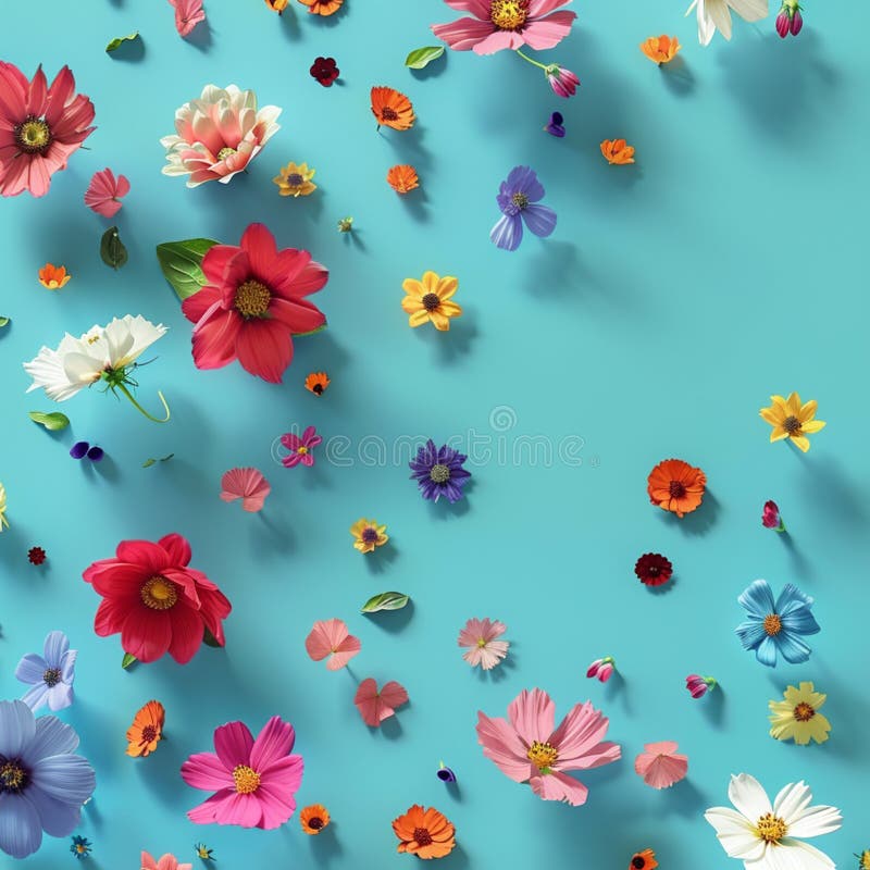 Floral Background with Different Colors Stock Illustration ...