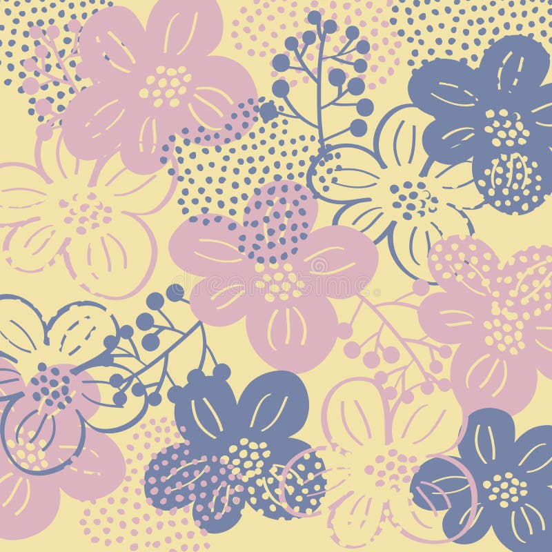 Floral Background in Dull Colors Stock Vector - Illustration of color ...