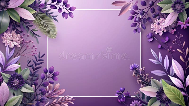 Floral Background with Gradient Color and Space in the Middle for ...