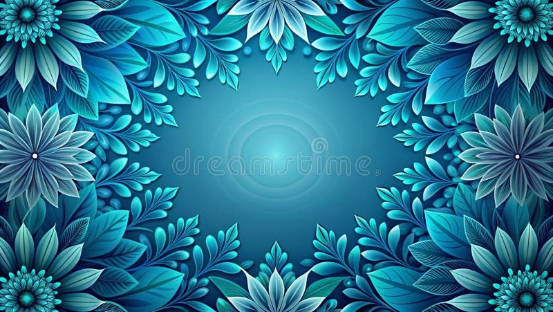 Floral Background with Gradient Color and Space in the Middle for ...