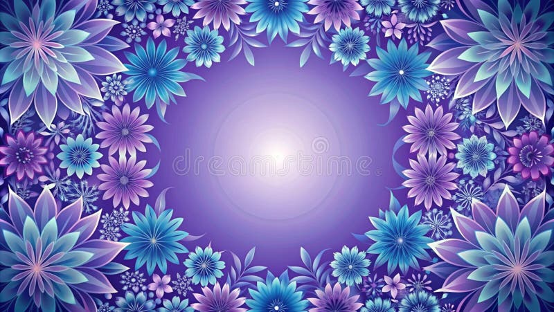 Floral Background with Gradient Color and Space in the Middle for ...