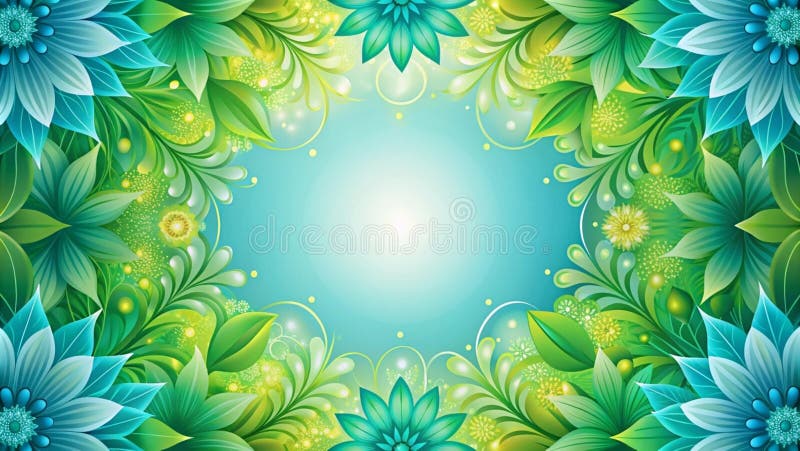 Floral Background with Gradient Color and Space in the Middle for ...