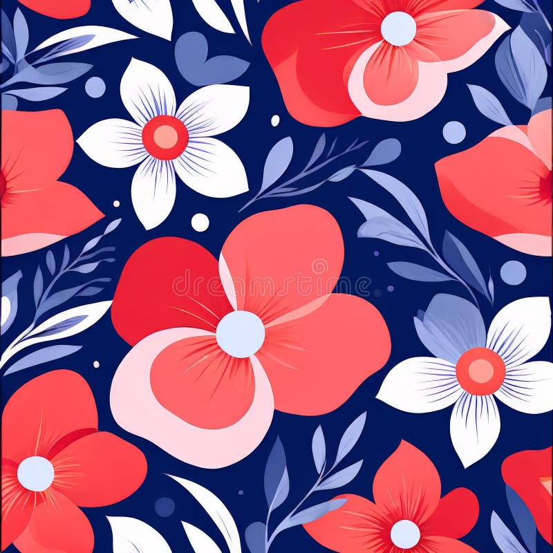 A Floral Background with Grain Texture Effect Stock Illustration ...