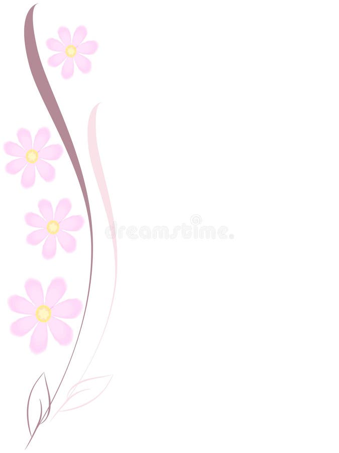 Floral Background with Pink Flowers Design Element. Stock Vector ...