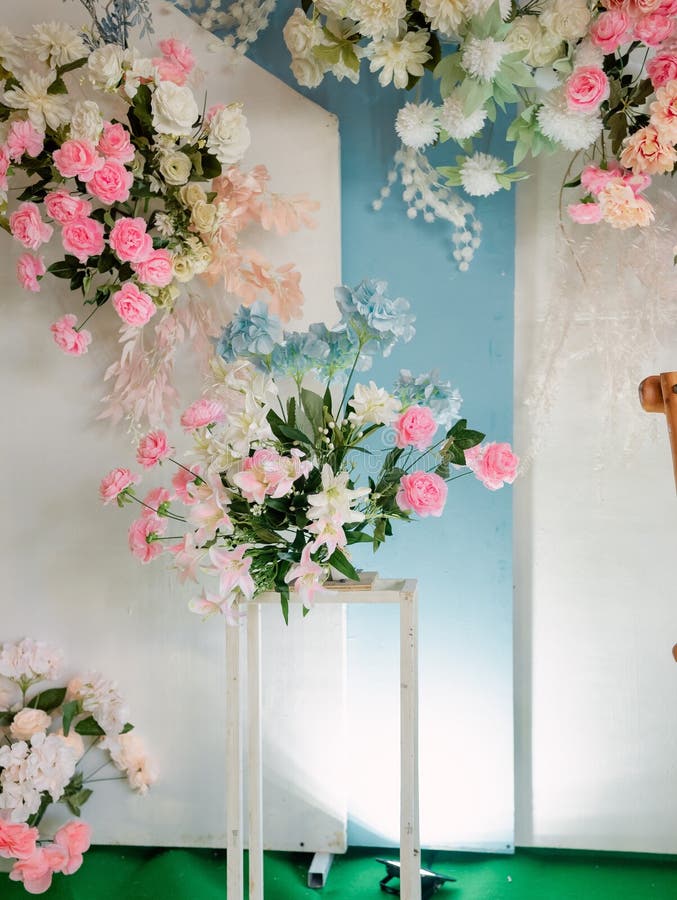 Floral Background for Proposal or Wedding Event Stock Photo - Image of ...