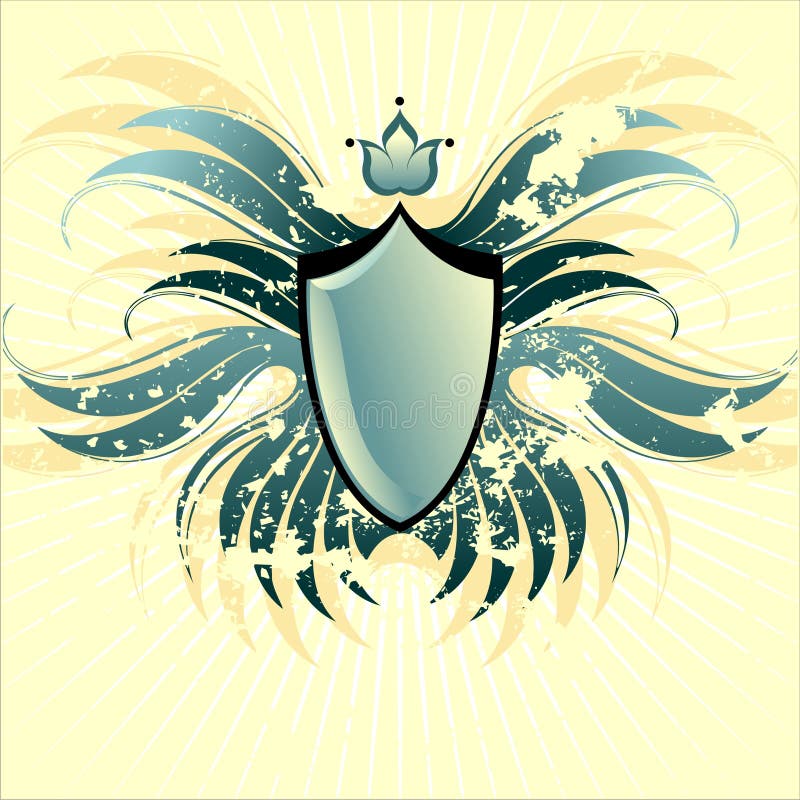 Floral background shield stock vector. Illustration of banner - 3070369