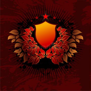 Floral background shield stock vector. Illustration of label - 3070380