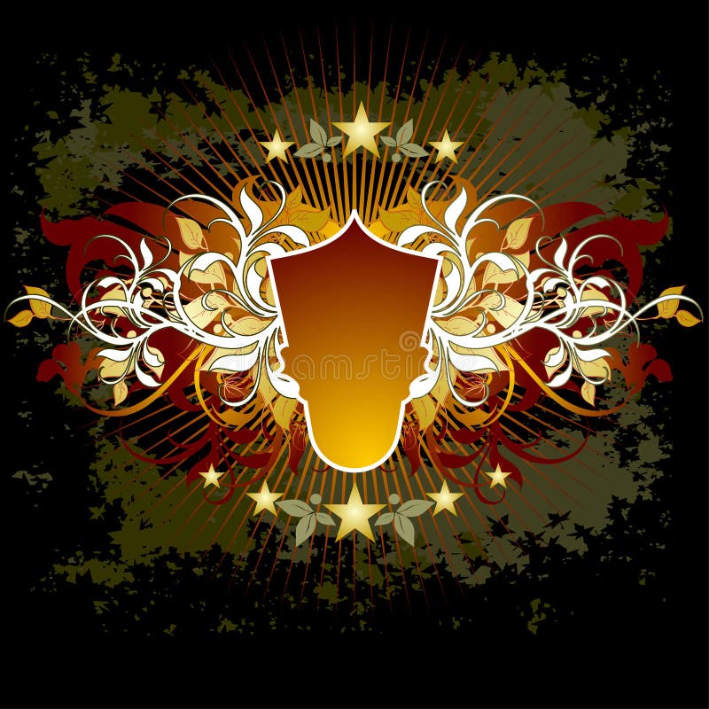 Background shield stock vector. Illustration of leaf, graphic - 4481978