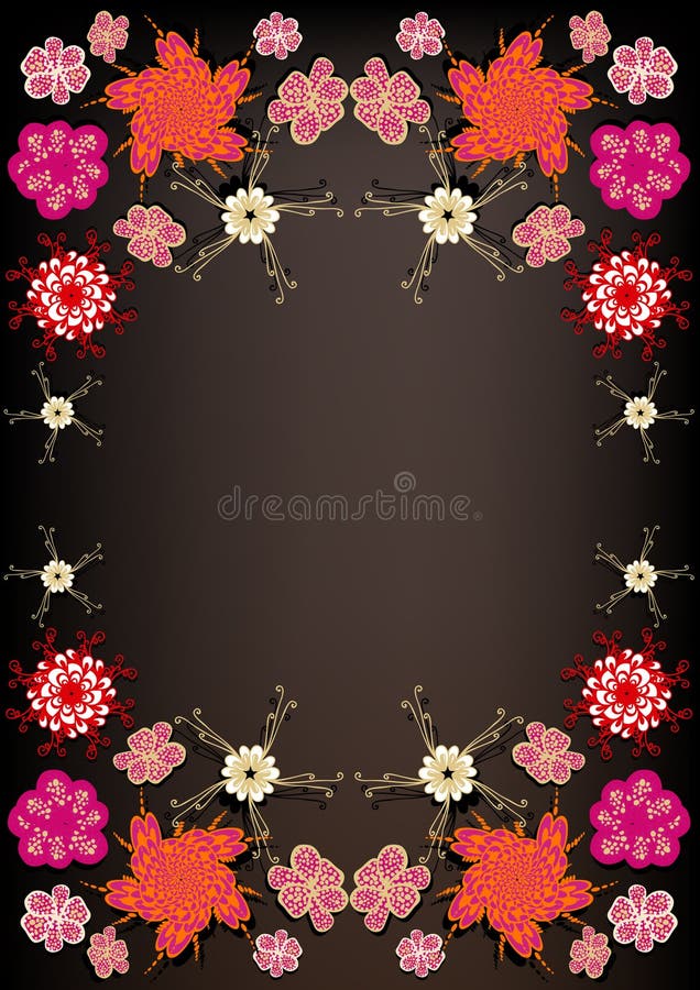 Floral background for text stock illustration. Illustration of fancy ...