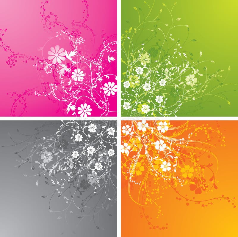 Floral backgrounds, vector stock vector. Illustration of nature - 4080167