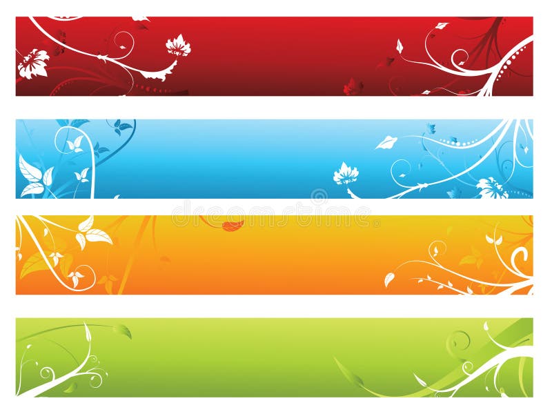 Floral banner stock vector. Illustration of banner, fire - 7020393