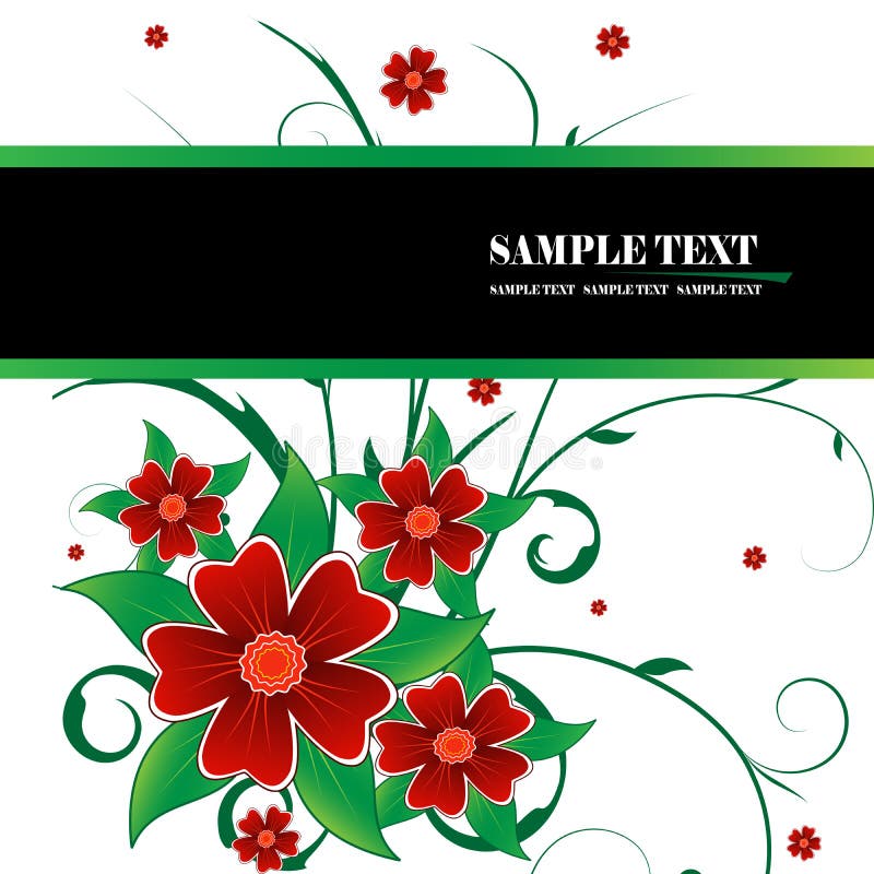 Floral Banner Vector Picture. Image: 5726494