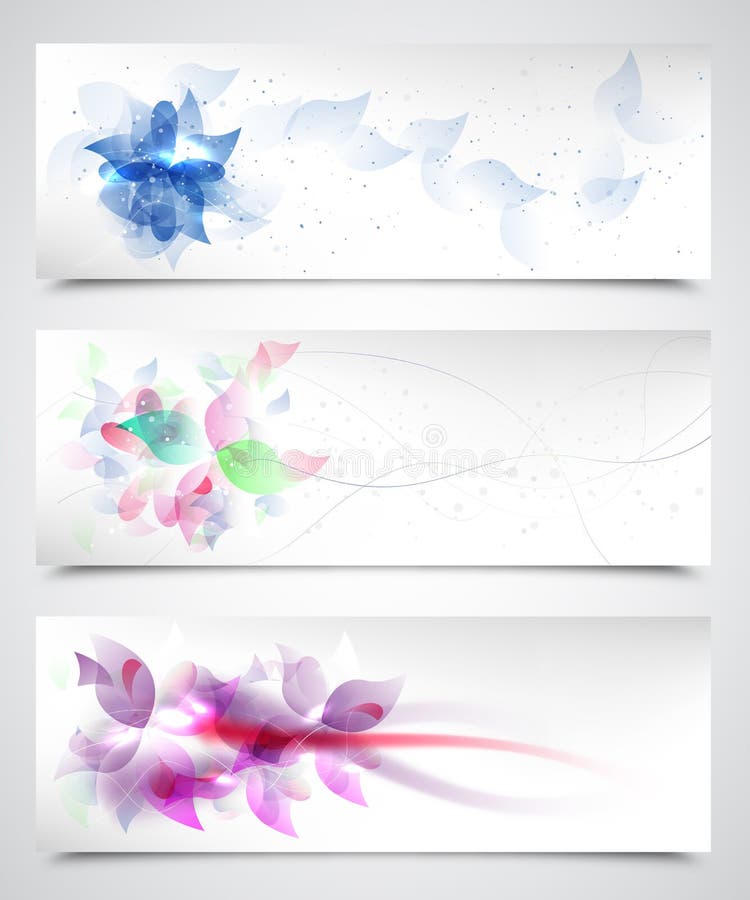 Floral Banners stock vector. Illustration of poster, shape - 26048414