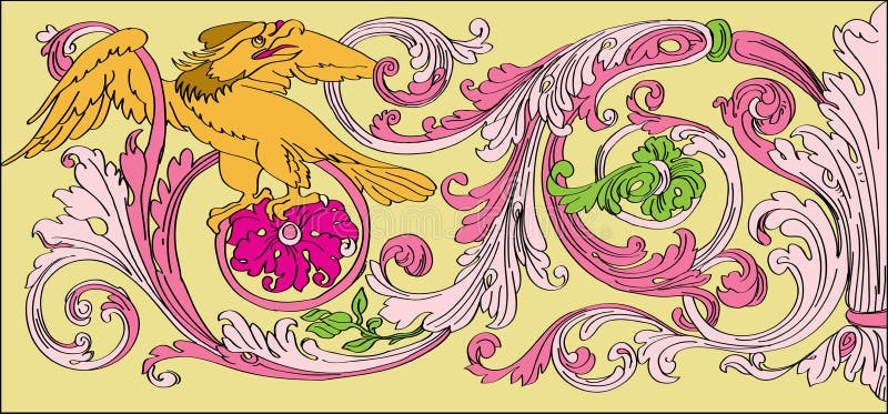 Floral Baroque style stock vector. Illustration of doodle - 32593058