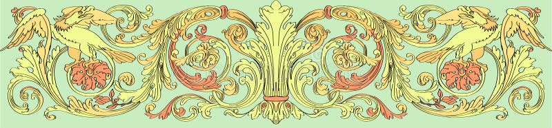 Floral Baroque style stock vector. Illustration of element - 32592731