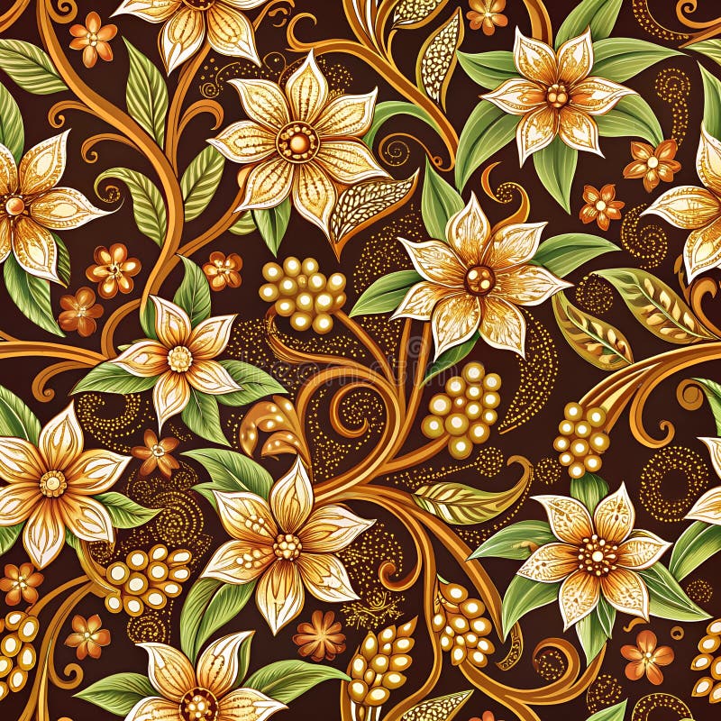 Floral Batik Masterpieces: Versatile Seamless Patterns for Printed ...