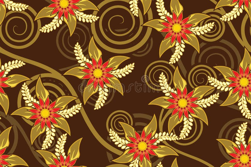 Traditional Flora Batik Pattern Stock Illustrations – 775 Traditional ...