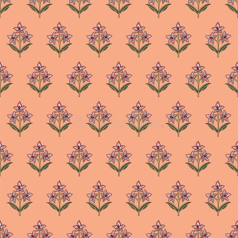 FLORAL BLOCK ALL OVER PRINT SEAMLESS PATTERN VECTOR ILLUSTRATION Stock ...