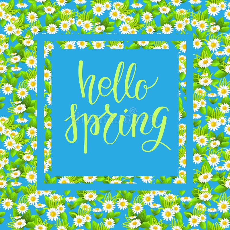 Floral blue frame stock vector. Illustration of card - 87391756